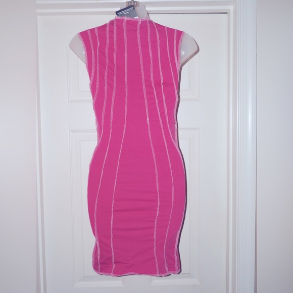 Dresses | Nwt Pretty Little Thing Shape Fuschia Contrast Seam Detail ...